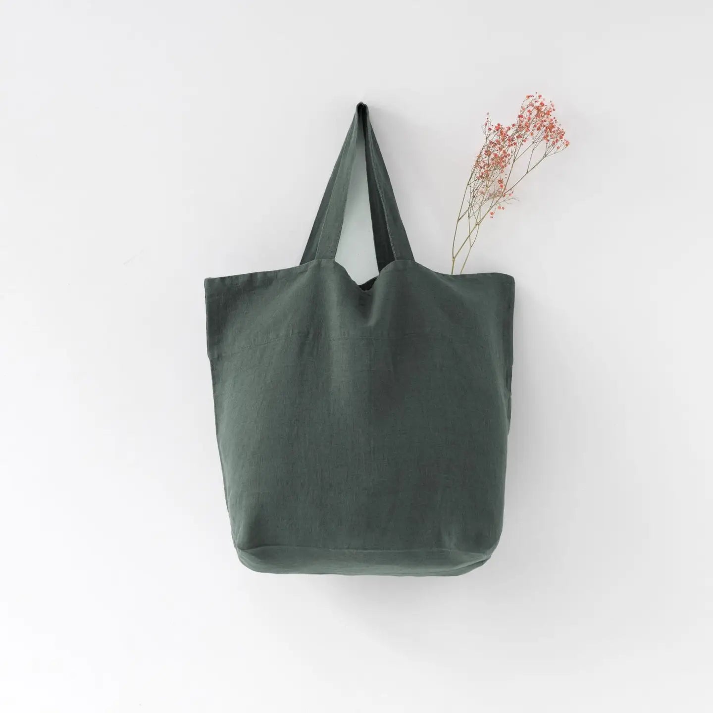 Forest Green Linen Bag – Sparrow & Co